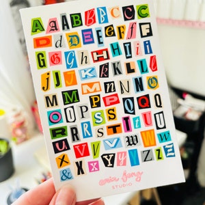 Ransom Note Letters Deco Sticker Sheet - Etsy