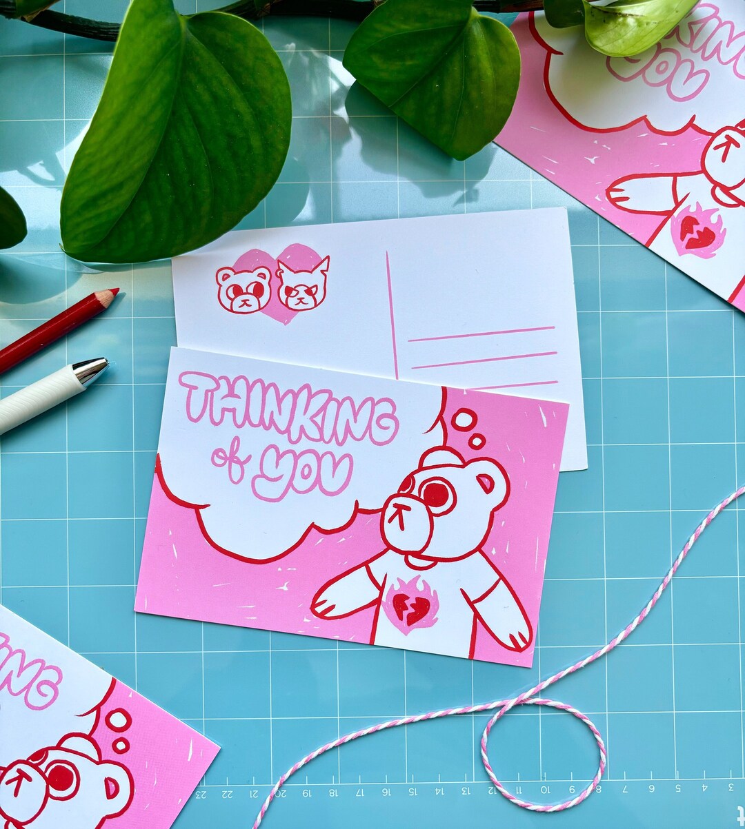 Thinking of You Postcards | Cute Stationery, Cute Postcards, Thinking ...