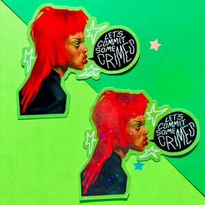 Crime Punk Girl Vinyl Sticker | Crime Sticker, Punk Sticker ...
