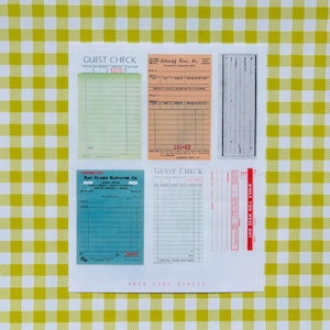 Matte Vintage Receipts Sticker Sheets | Pack of 4 | Journaling Stickers ...