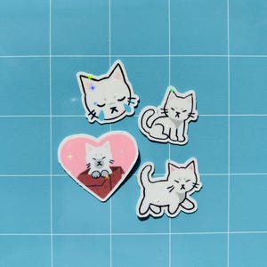 Mini Holographic Kitties | Cat Sticker Pack | Cat Stickers, Journaling ...