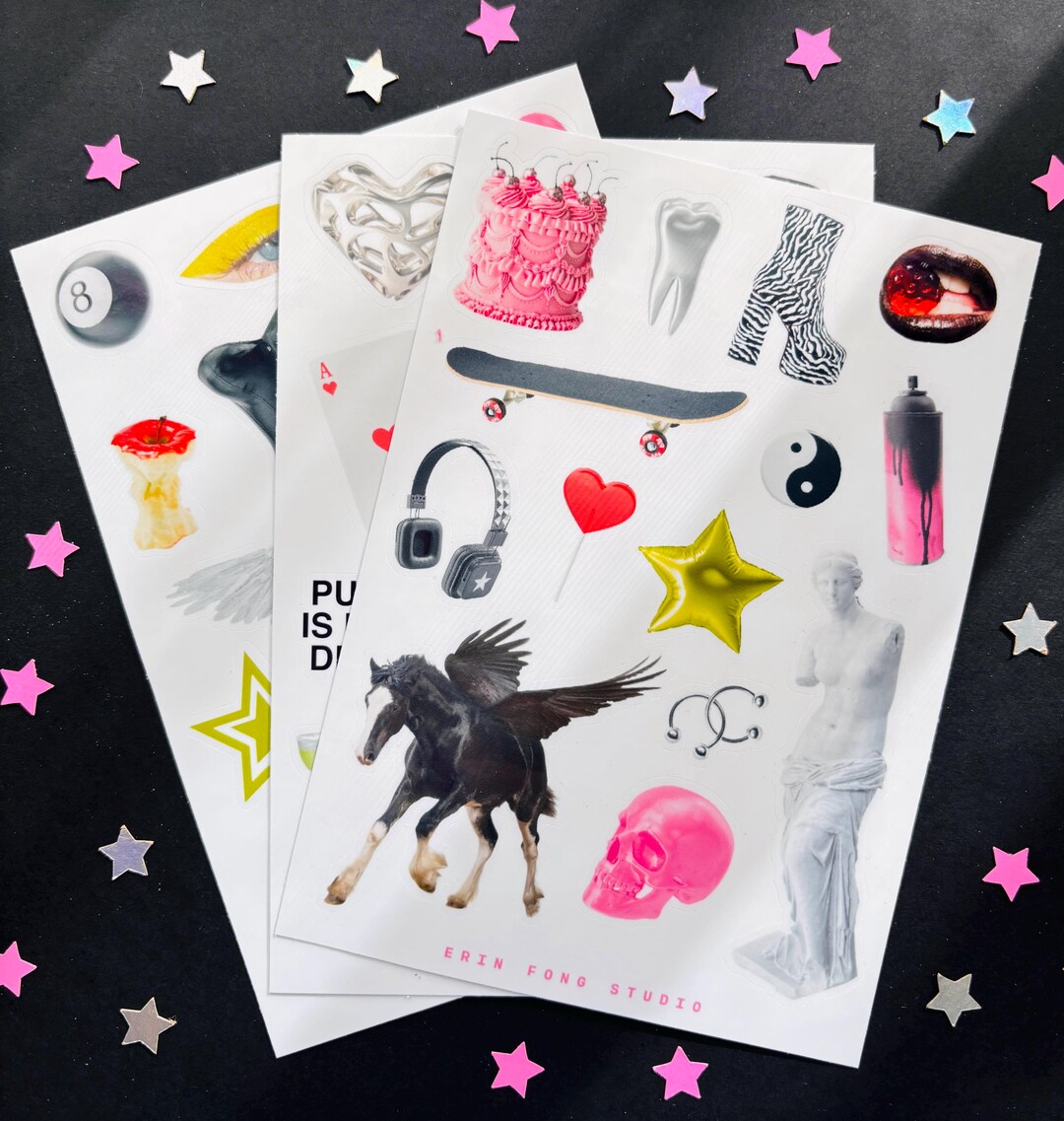 Emo PNG Scrapbooking Sticker Sheet | Png Stickers, Scrapbooking ...