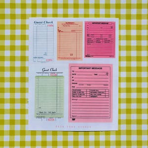 Matte Vintage Receipts Sticker Sheets | Pack of 4 | Journaling Stickers ...