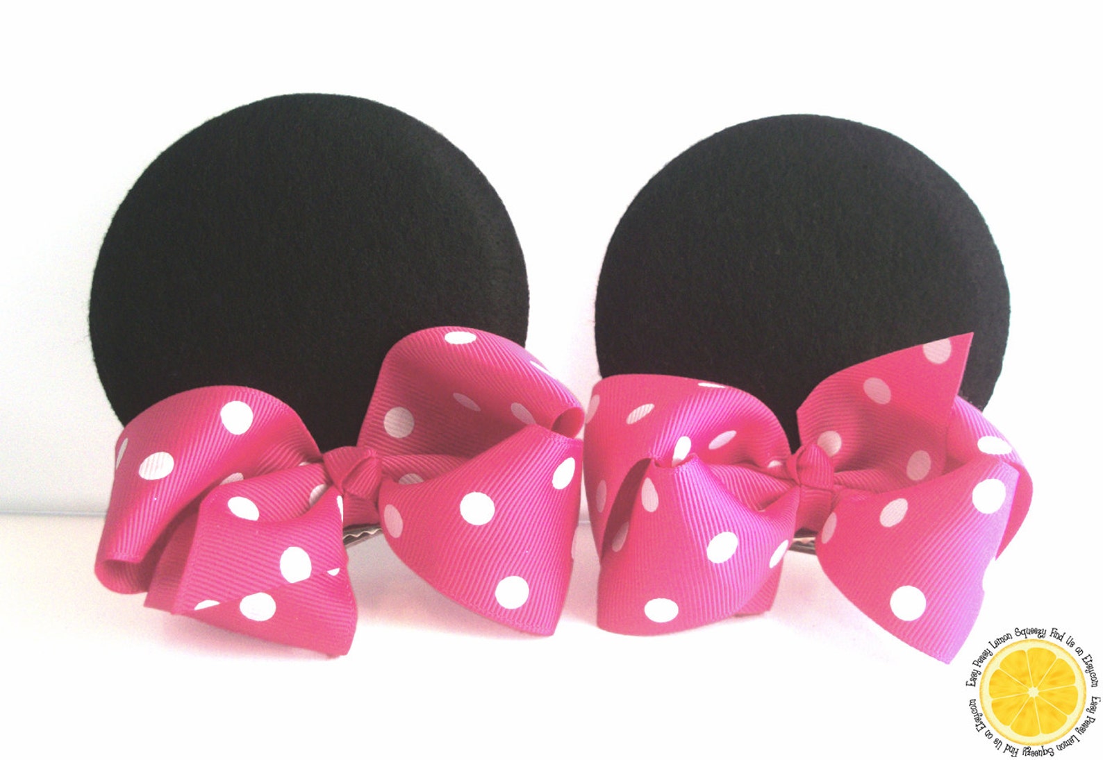 Deluxe Minnie Mouse Ear Hair Barrettes or Clips - Etsy