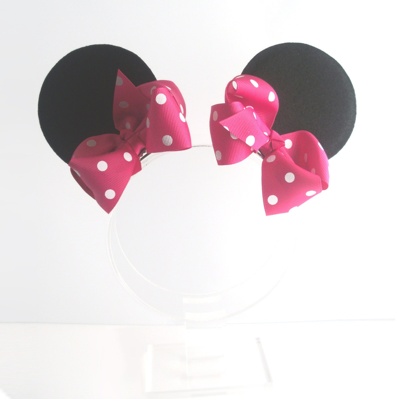 Glitter Minnie Mouse Ear Hair Barrettes or Clips - Etsy