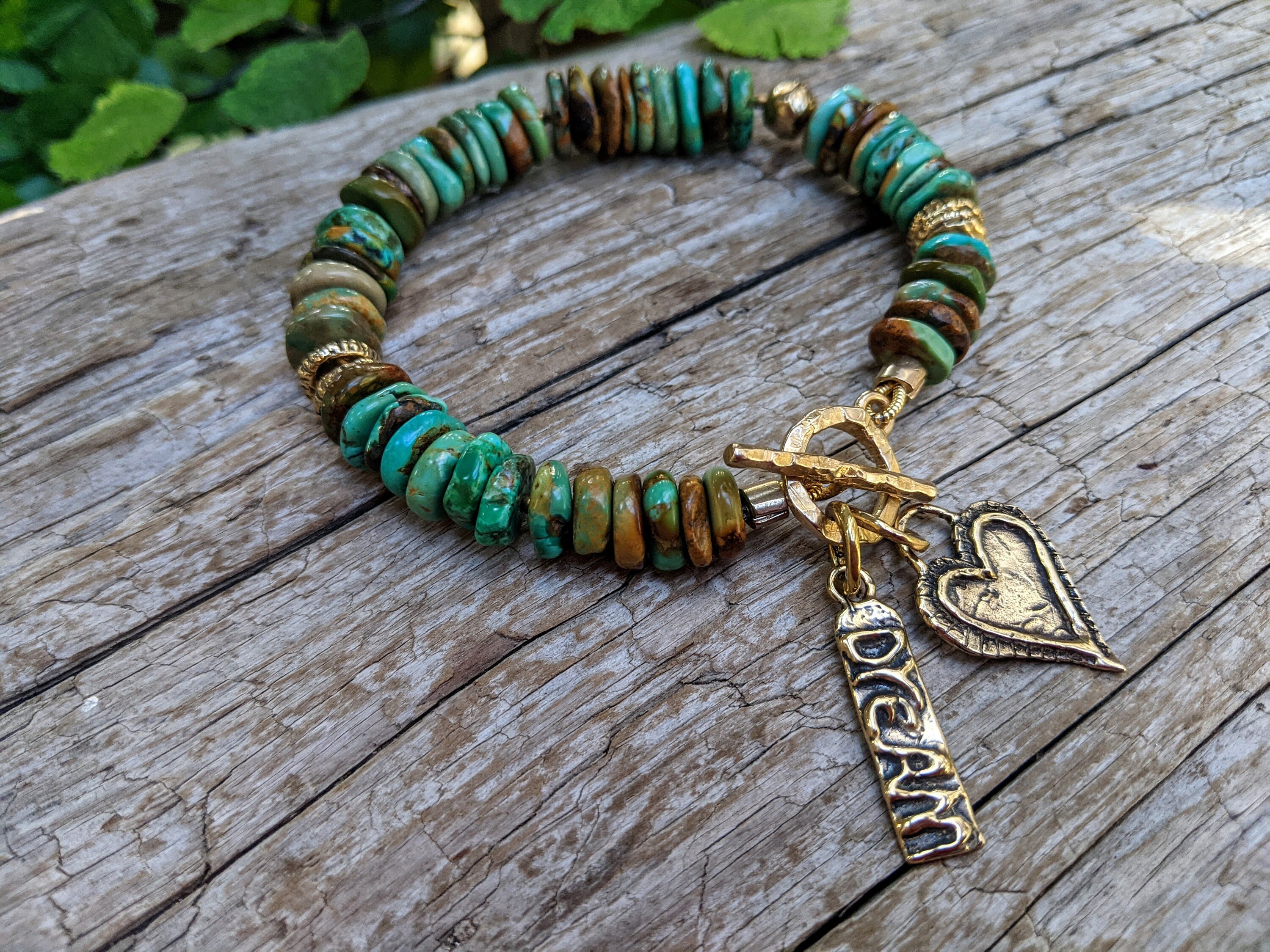 Genuine Turquoise Bracelet Artisan Bracelet Statement - Etsy