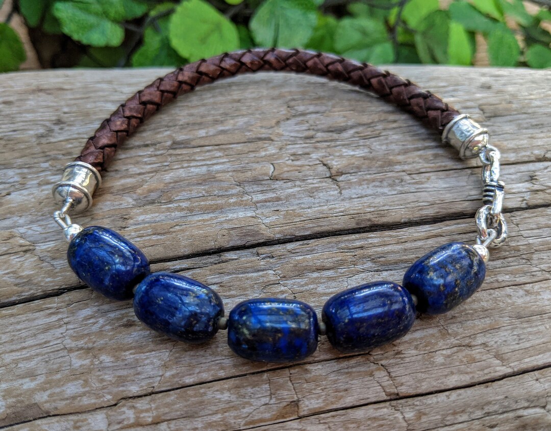 Genuine Lapis Lazuli Bracelet, Man Lapis Bracelet, Men's Bracelet ...