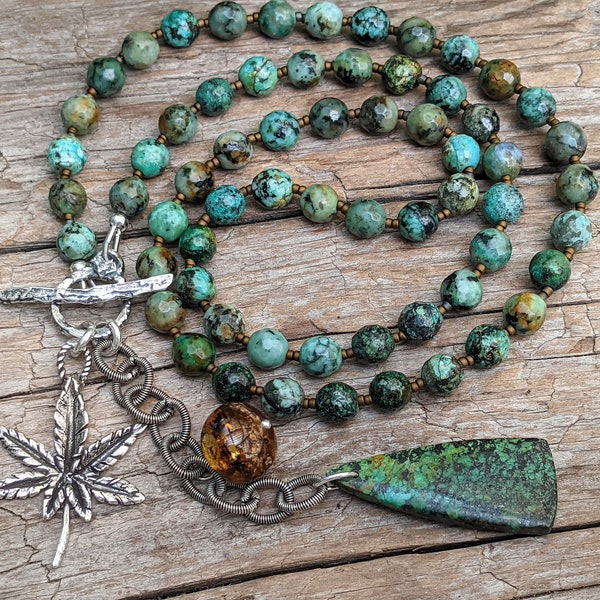 Pot Leaf Necklace - Etsy