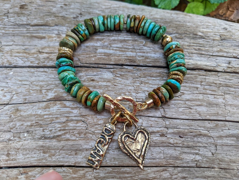 Genuine Turquoise Bracelet Artisan Bracelet Statement - Etsy