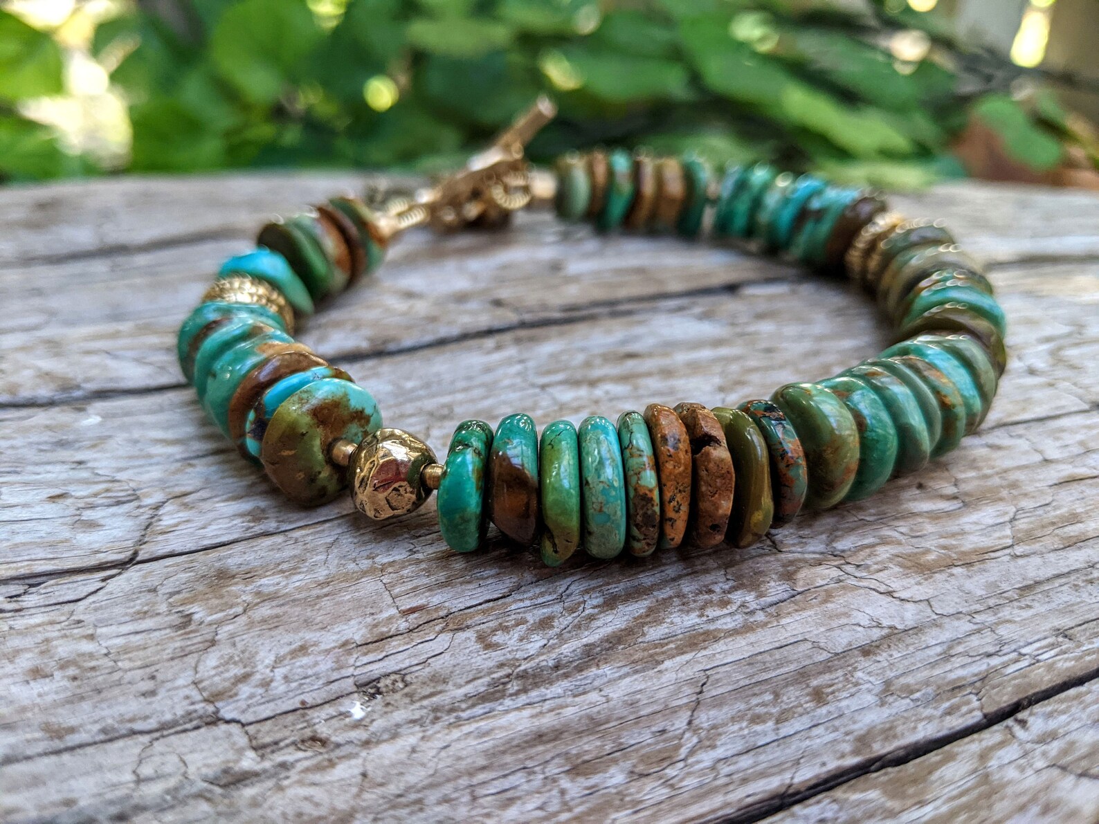 Genuine Turquoise Bracelet Artisan Bracelet Statement - Etsy