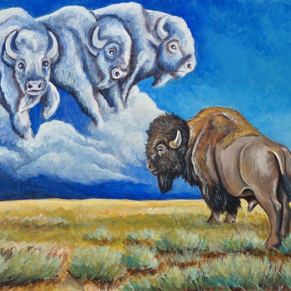Buffalo Storm Painting - Etsy