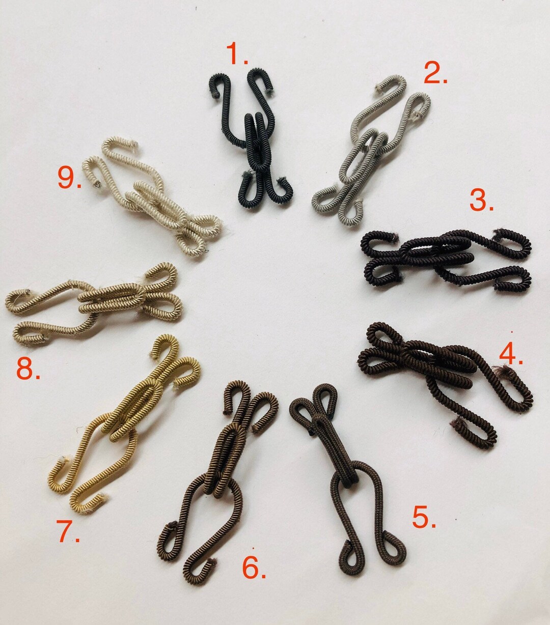 FURRIER HOOKS Fastener Hooks Eye Closure FUR Coat for Collar Made in ...