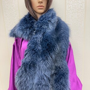 Genuine Blue Shadow Fox Fur Skin Plate Craft Scarf Sawl B-27 - Etsy