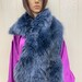 Genuine Blue Shadow Fox Fur Skin Plate Craft Scarf Sawl B-27 - Etsy