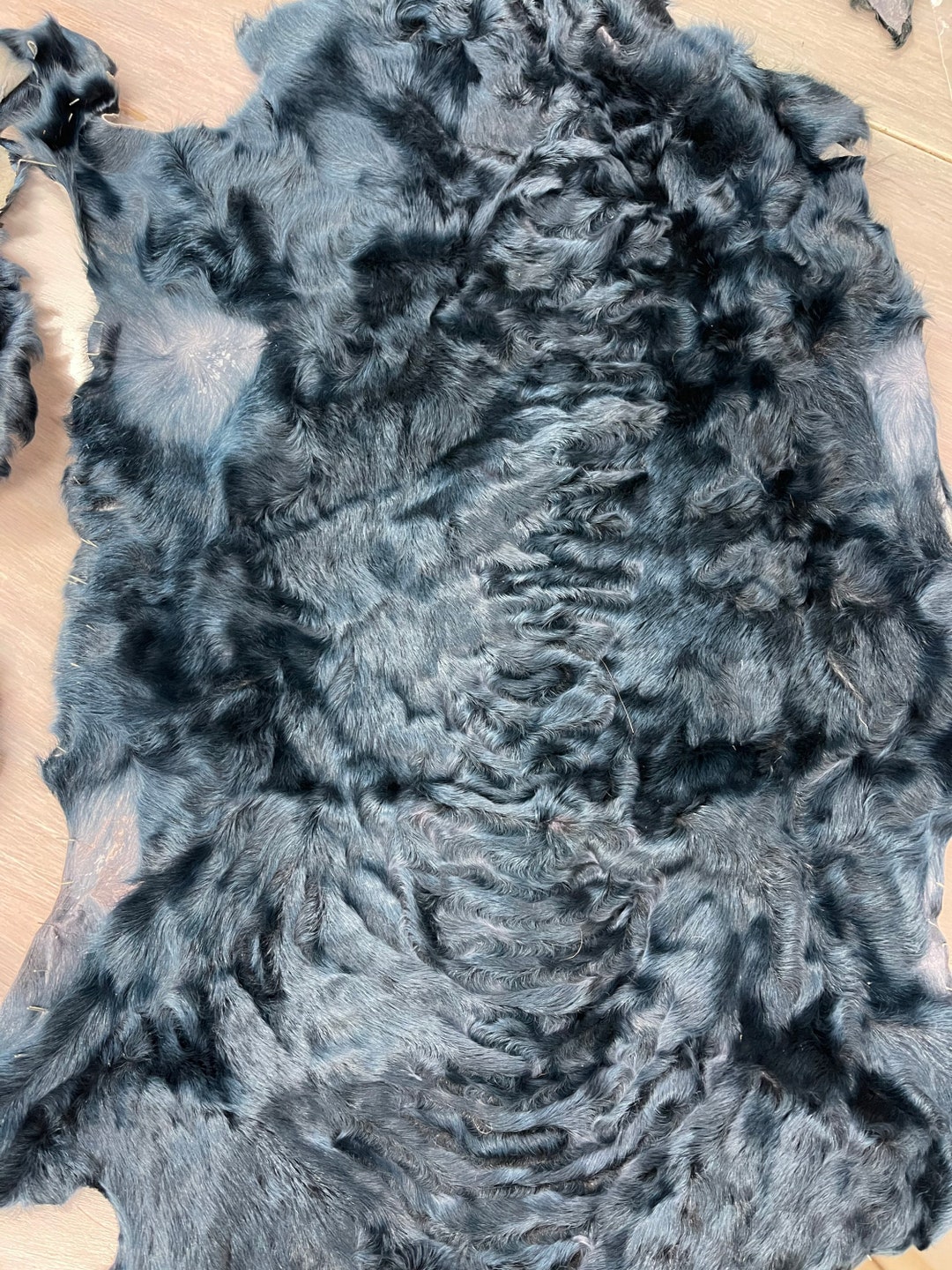 22’’ Blue Swakara Broadtail Lamb Fur Skin Pelt Craft Scarf Winter ...