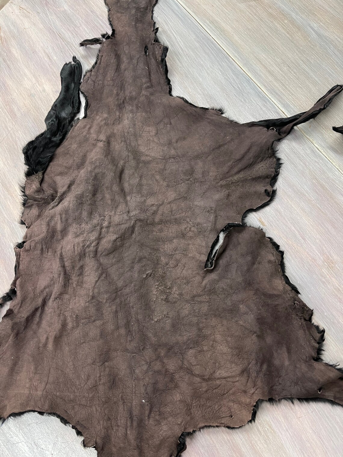 24’’ Black Swakara Broadtail Lamb Fur Skin Pelt Craft Scarf Winter ...