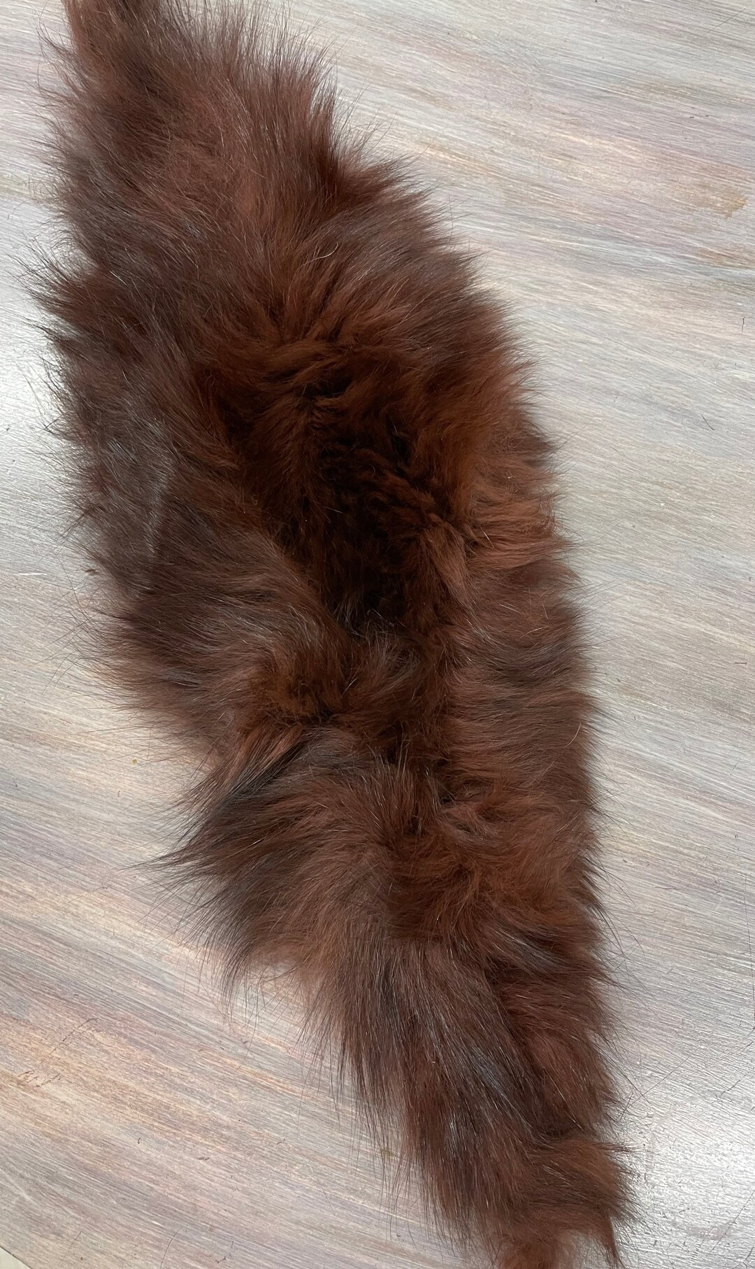 17’’ Genuine Brown Shadow Fox Fur Skin Reversible Piece Craft N.22-24 ...