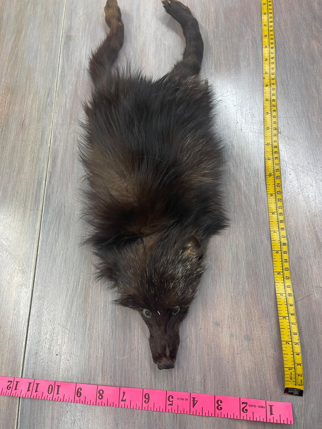 Silver Fox Fur Skin Piece Head 1/2 Pelt Craft Winter Accessory Paws - Etsy