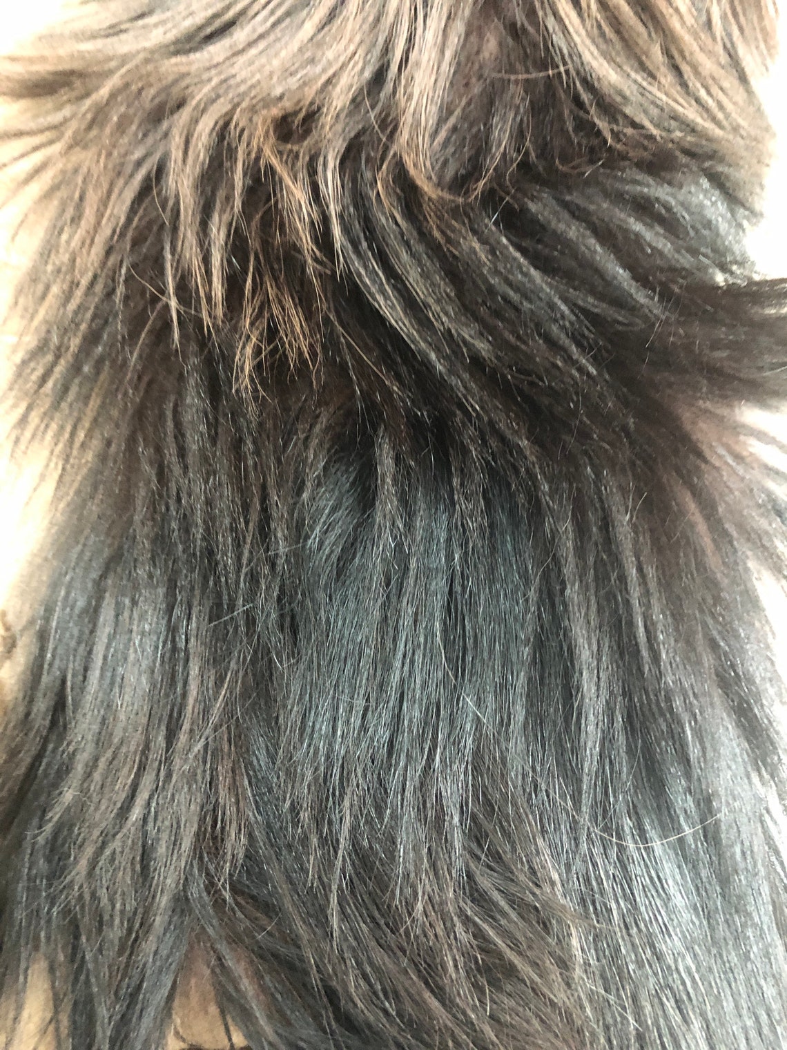 17x27 Dyed Brown Goat Yak Fur Skin plate piece Pelt Craft | Etsy
