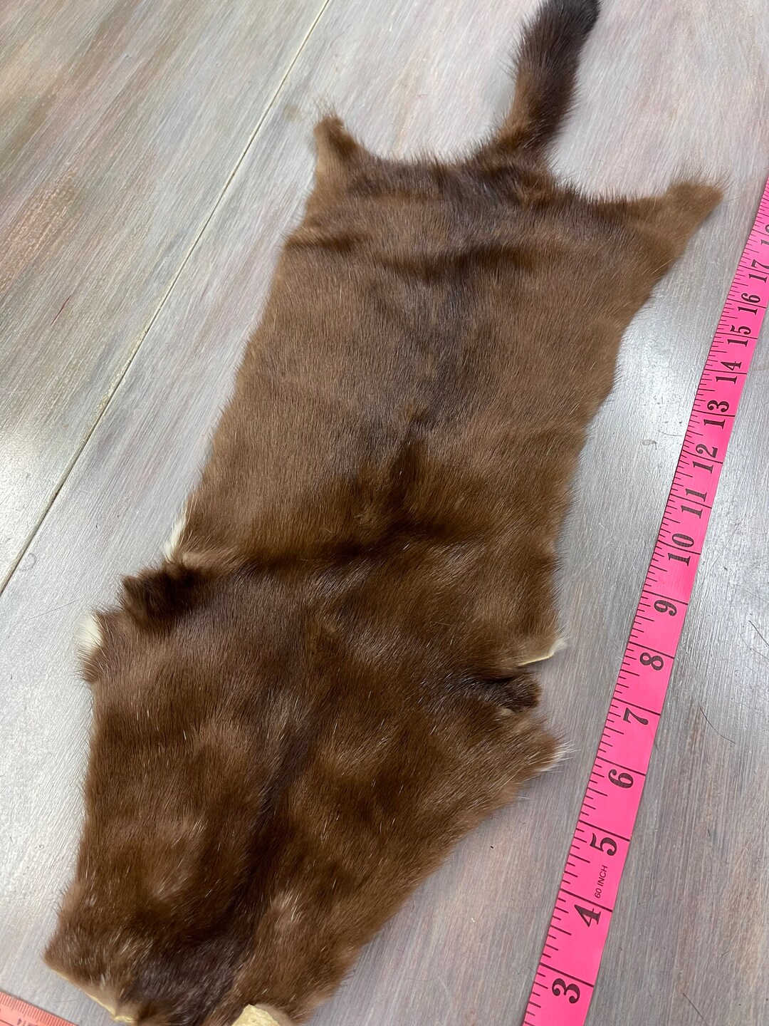 Brown Mink Fur Skin Pelt Craft Scarf Winter Accessory B-23 - Etsy