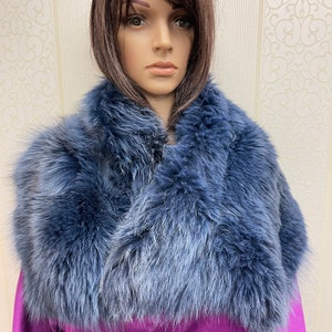 Genuine Blue Shadow Fox Fur Skin Plate Craft Scarf Sawl B-27 - Etsy
