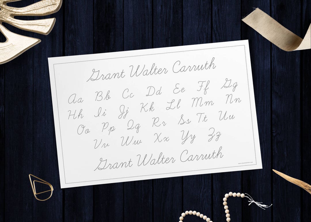 Custom Cursive Alphabet Tracing Pad - 11" X 17", 52 Sheets - Etsy