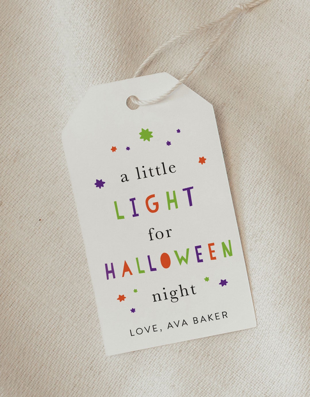 HALLOWEEN GIFT TAGS - Light up the Night! - Etsy