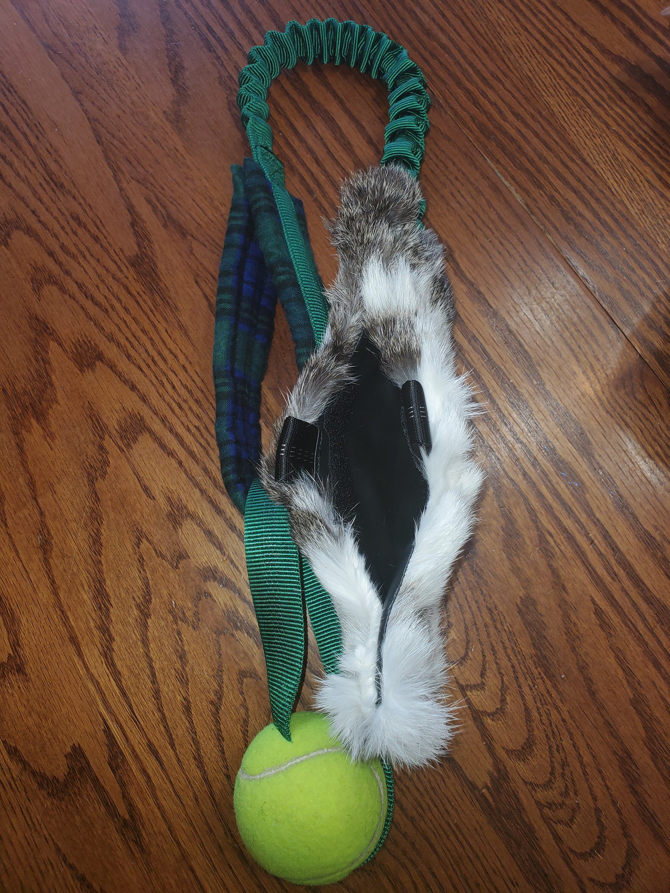 Rabbit Fur Treat Pouch Tug Toy - Etsy