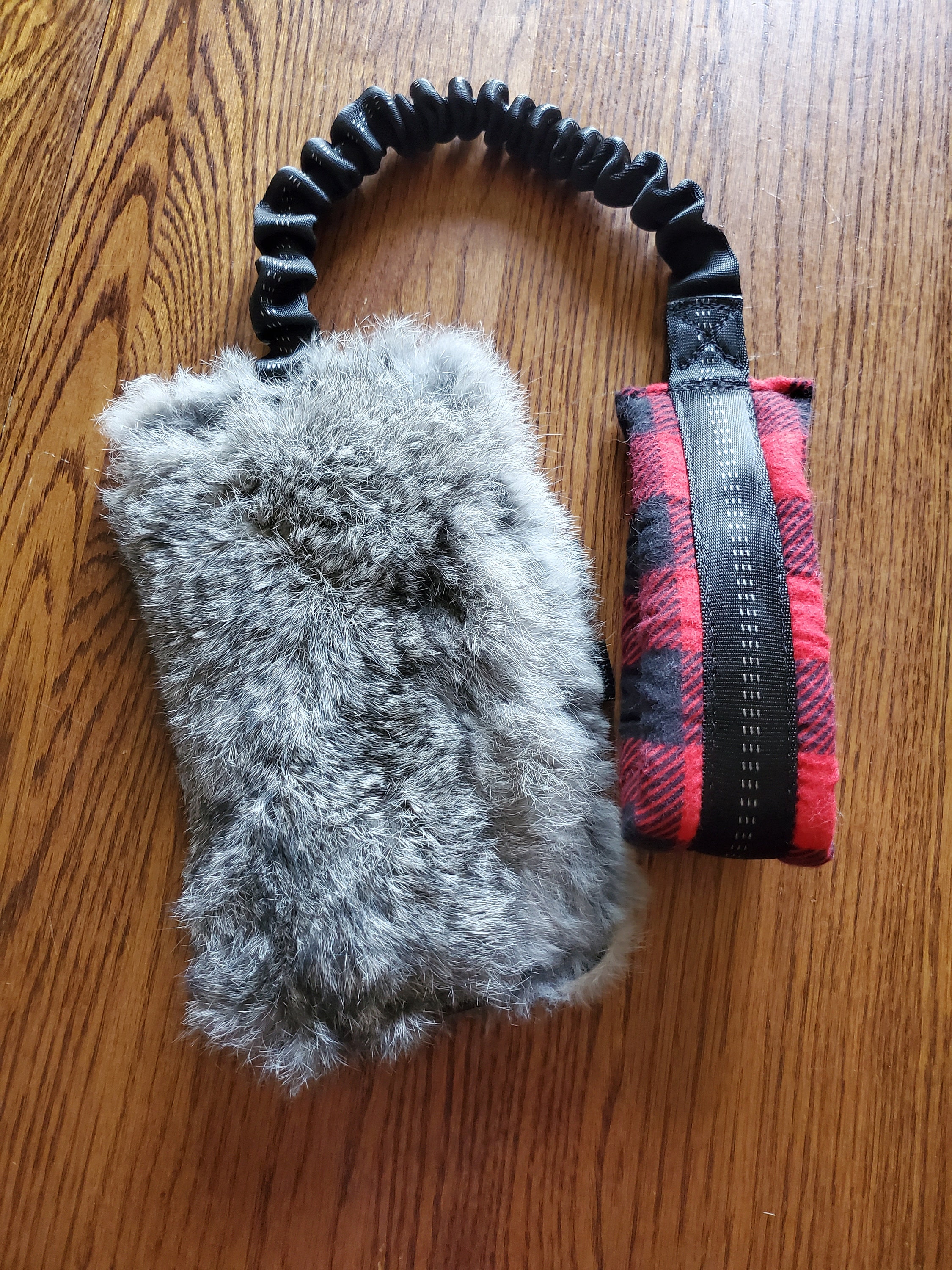 Rabbit Fur Treat Pouch Tug Toy - Etsy