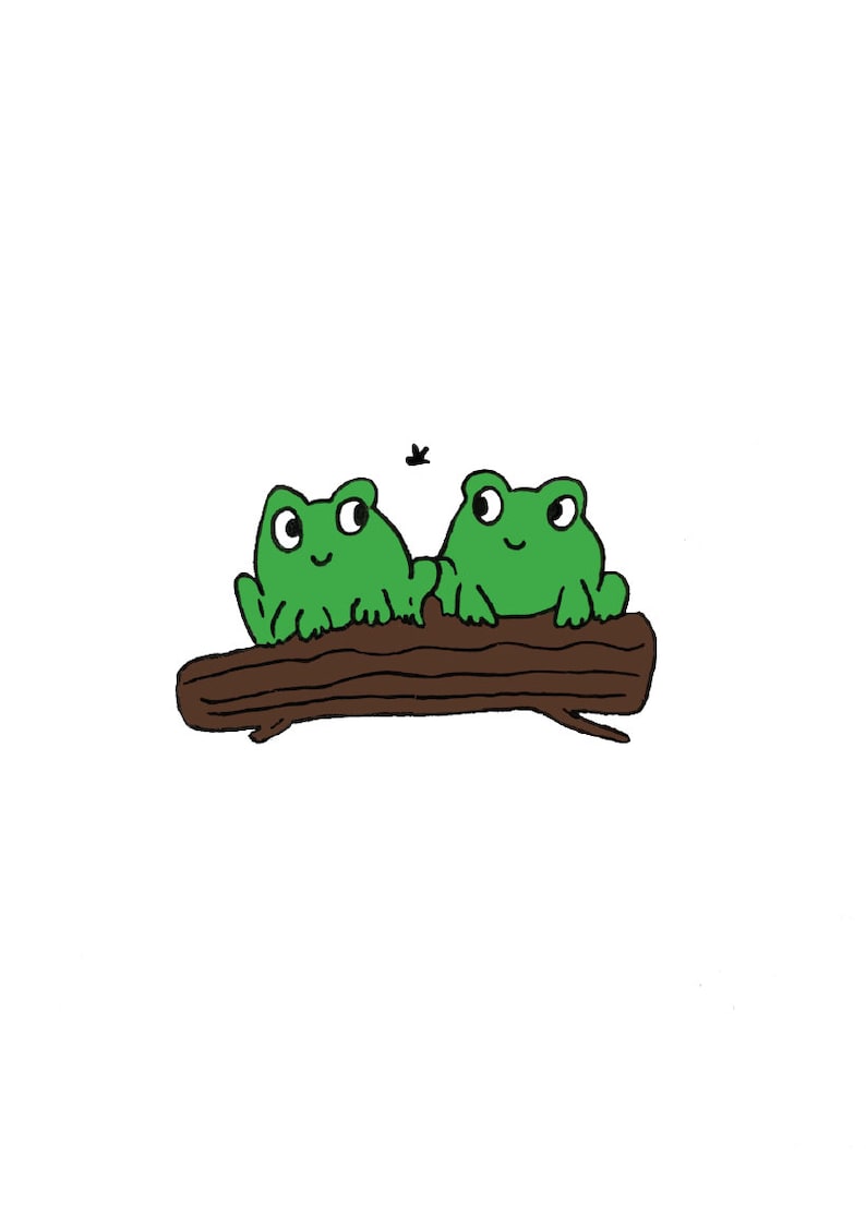 Log Frogs 5x7 DIGITAL DOWNLOAD - White Background - Etsy