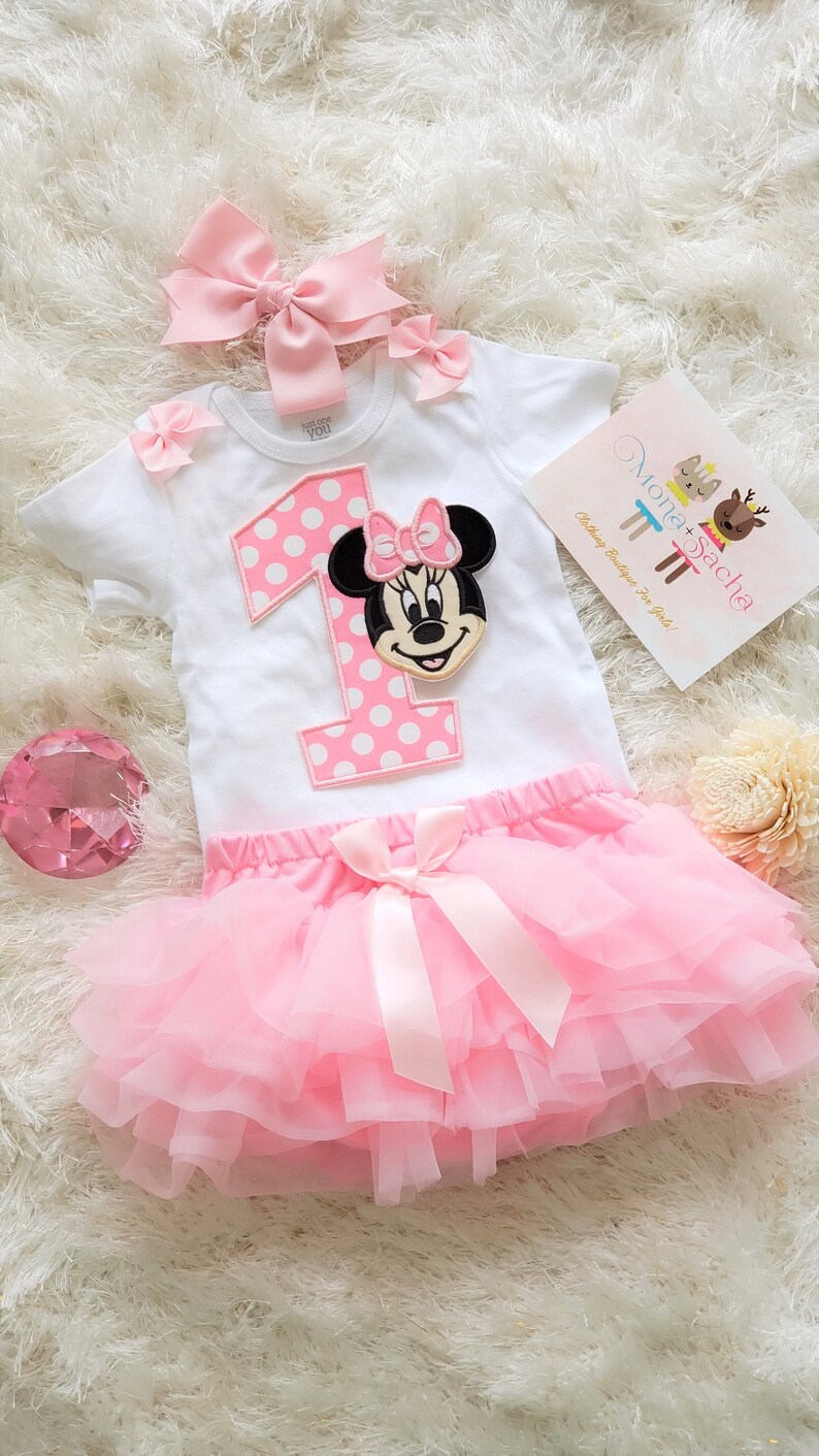 Toddler Disney Minnie Mouse Birthday Tutu Outfit My First - Etsy