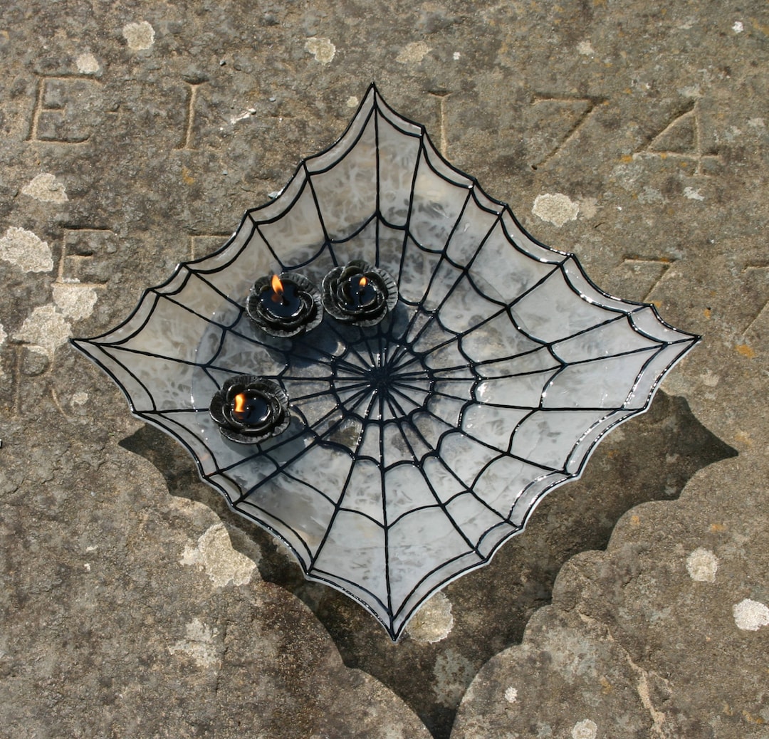 Gothic 'wicked Webs' Spiderweb / Cobweb Floating Candle / Fruit Bowl ...