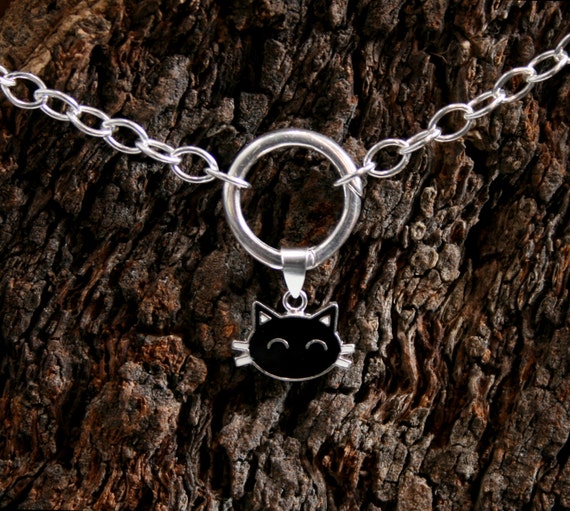 Sir's Kitten. PERMANENTLY LOCKING Black Cat Discrete O | Etsy