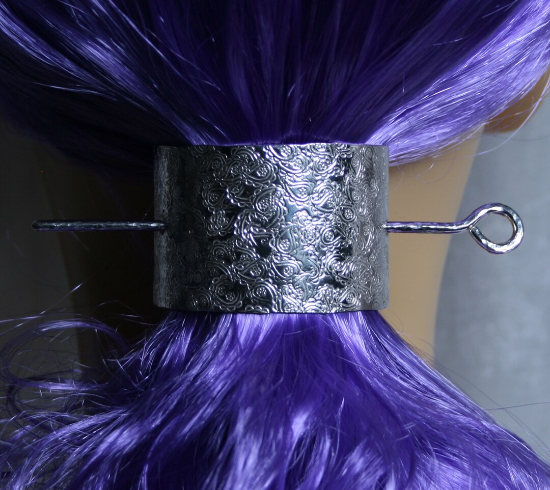 Barrette 'paisley' Hand Made Pony Tail Cover, Hair Clip, Hair Slide ...