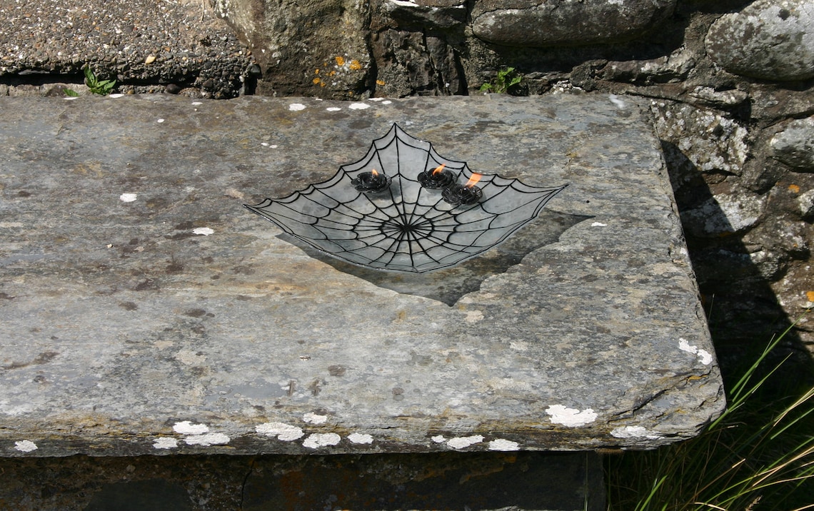Gothic 'wicked Webs' Spiderweb / Cobweb Floating Candle / Fruit Bowl ...