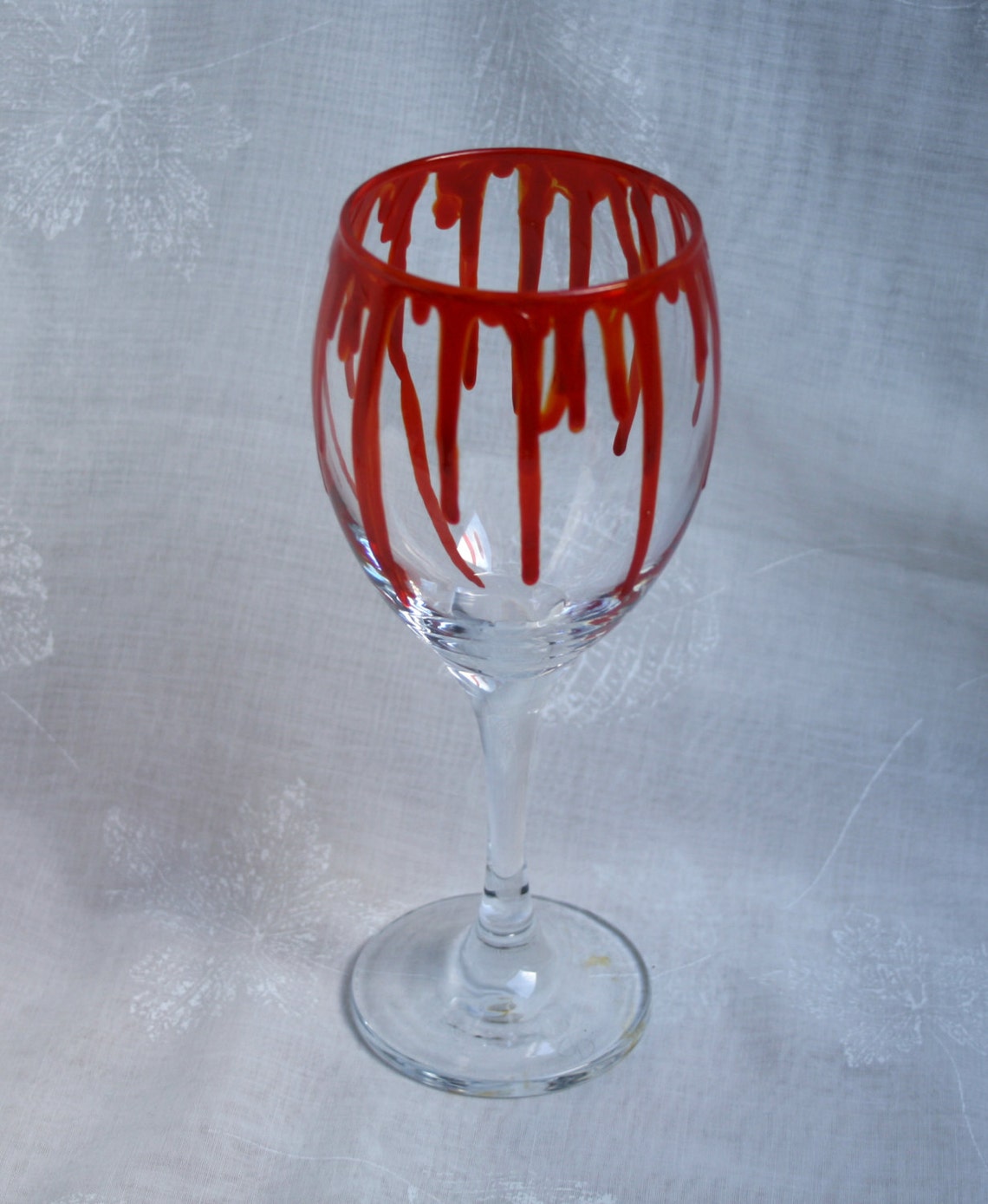 Dripping Blood - an Exclusive Design, Hand Painted, Wine Glass ...
