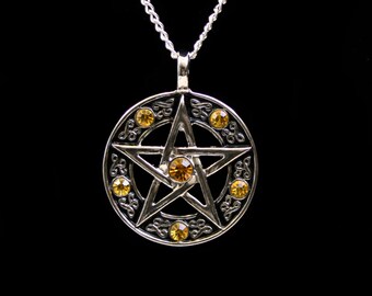 Pentagram With Crystals - Etsy