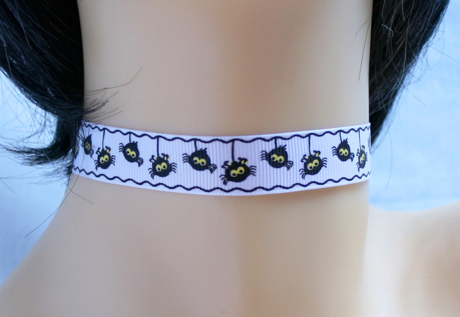 Handcrafted 'cute Spiders' Choker. Cute Black Spiders - Etsy