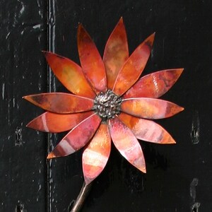Copper Flowers - a Wall Hanging Spray of Multi-hued Copper Flowers. - Etsy