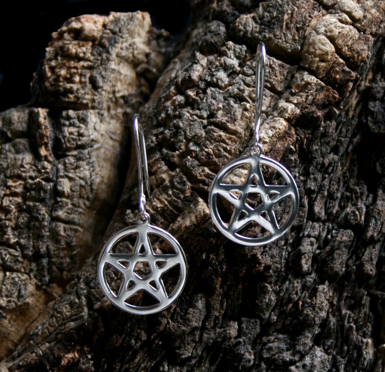 SMALL Pentacle Pendant Sterling Silver & Gemstone Pentagram. - Etsy UK