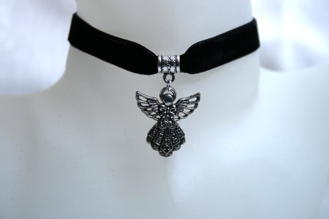 Buy Handcrafted 'guardian Angel' Choker. Tibetan Silver Guardian Angel ...