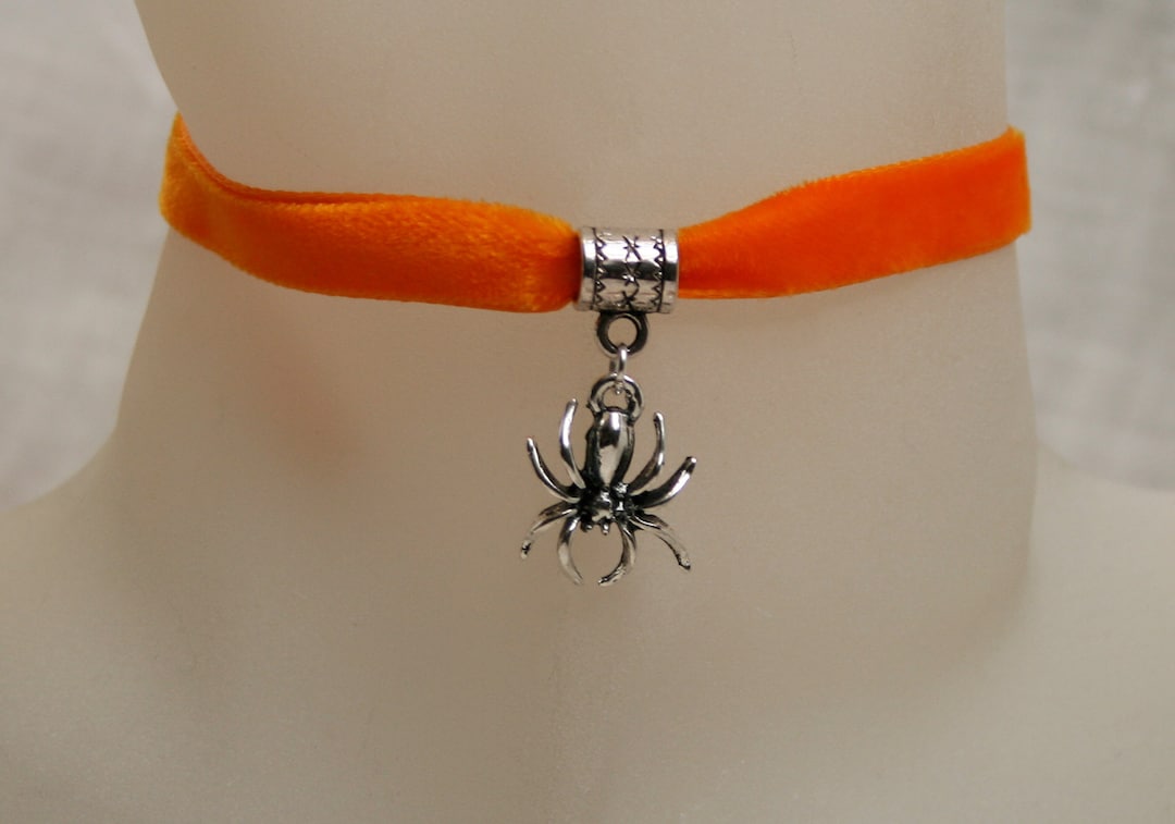 Handcrafted 'incy Wincy Spider' Choker. Tiny Tibetan Silver Spider on ...