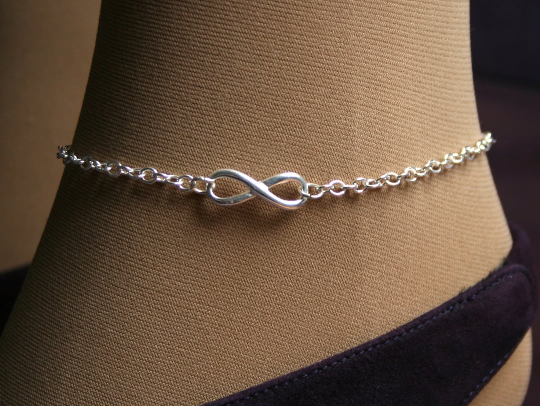 Infinity. PERMANENTLY LOCKING Slave Ankle Chain Bracelet. BDSM Anklet ...