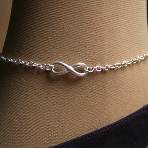 Infinity. PERMANENTLY LOCKING Slave Ankle Chain Bracelet. BDSM Anklet. Sterling Silver. Infinity ...
