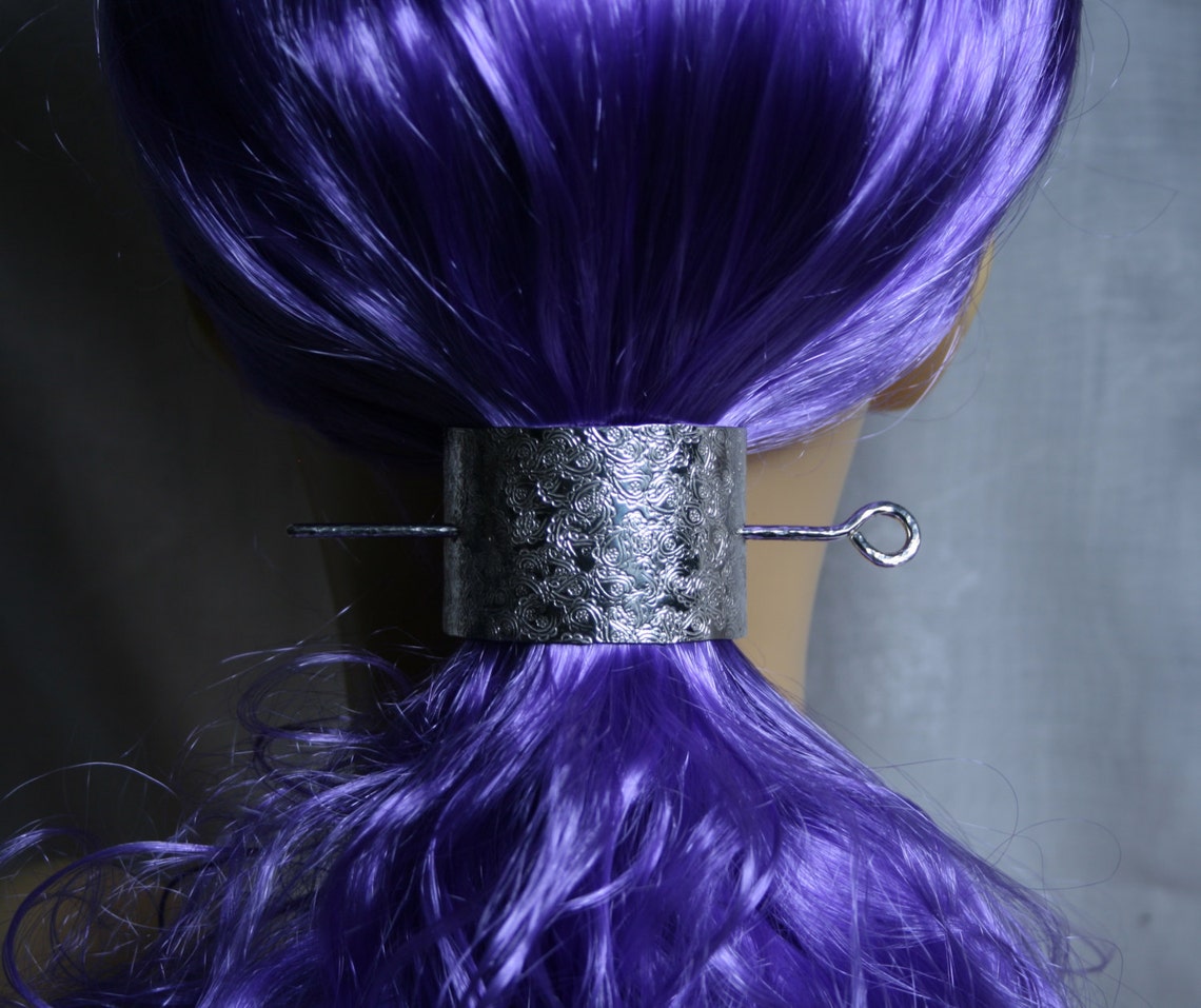 Barrette 'paisley' Hand Made Pony Tail Cover, Hair Clip, Hair Slide ...