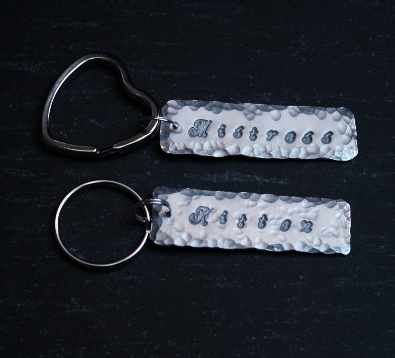 Personalized Sterling Silver BDSM Key Ring. Hand Stamped Key - Etsy