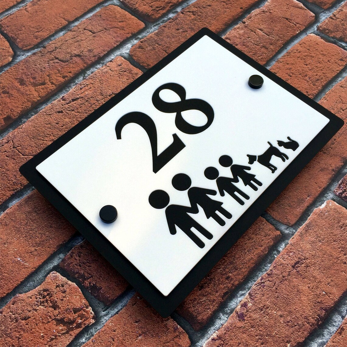 Personalised Stick Family House Number Plaque - Etsy