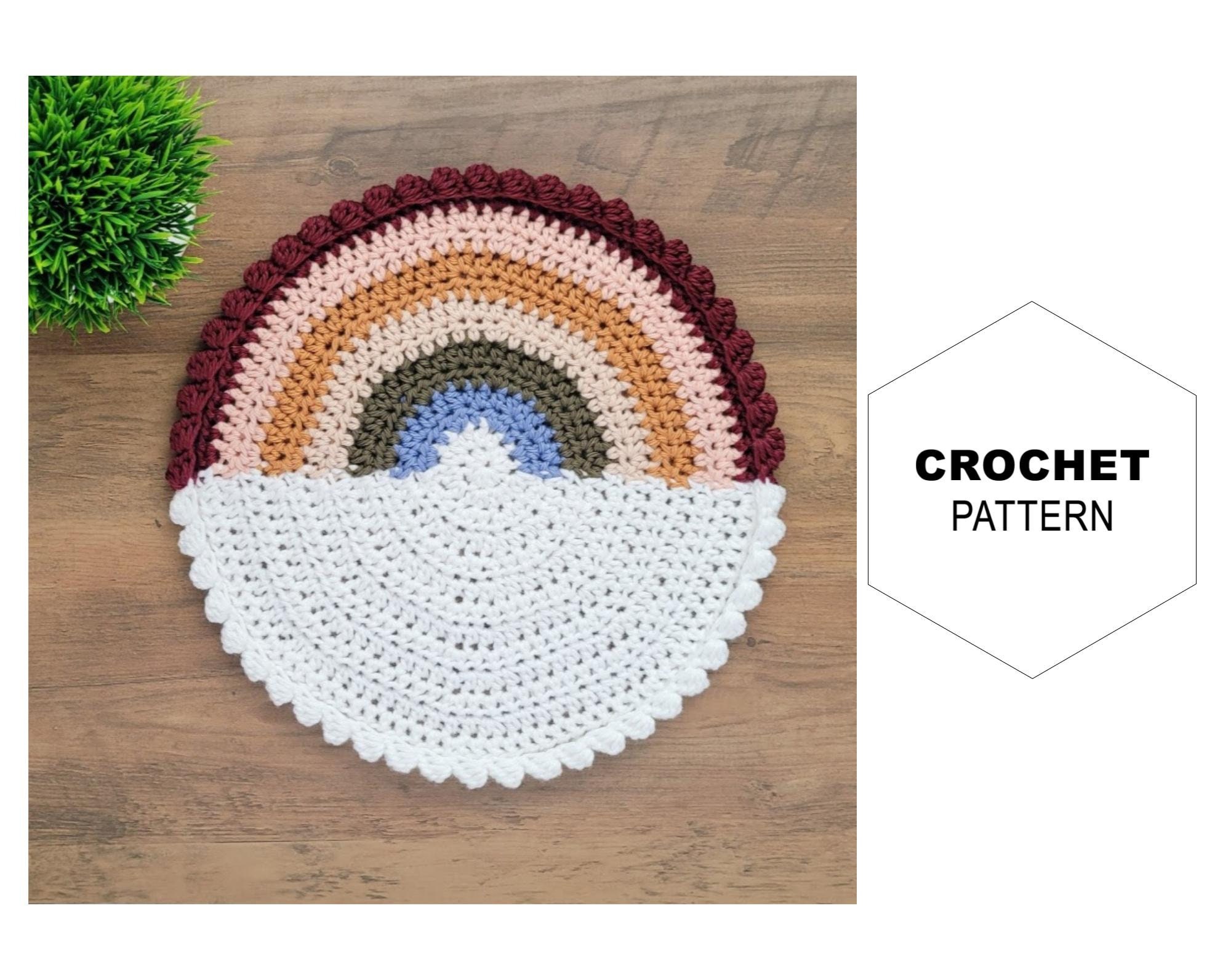 Rainbow Plant Coaster Pattern|crochet Plant Coaster|diy Coaster Pattern ...