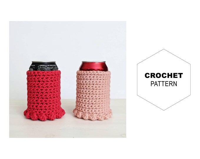 Crochet Slim Can Cozy Pattern and Printable Can Cozy Holder Templates ...