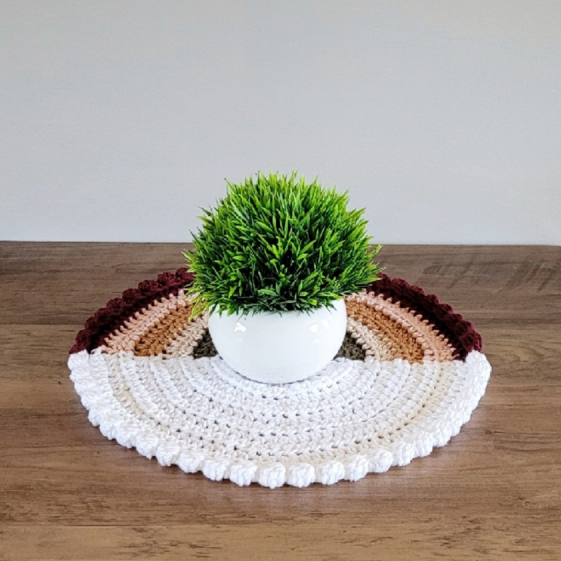 Rainbow Plant Coaster Pattern|crochet Plant Coaster|diy Coaster Pattern ...